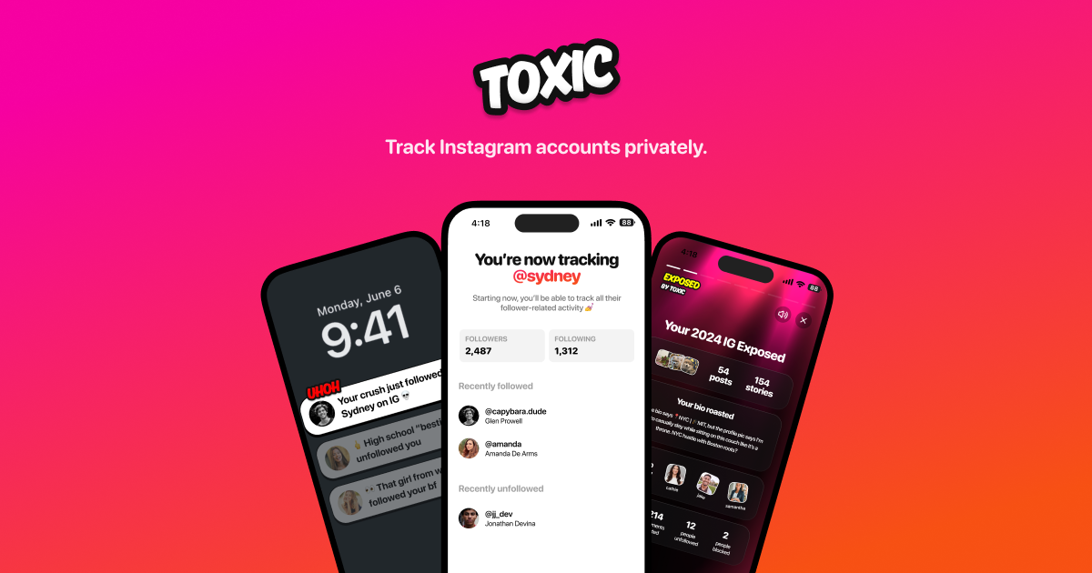 Toxic: Track IG users privately